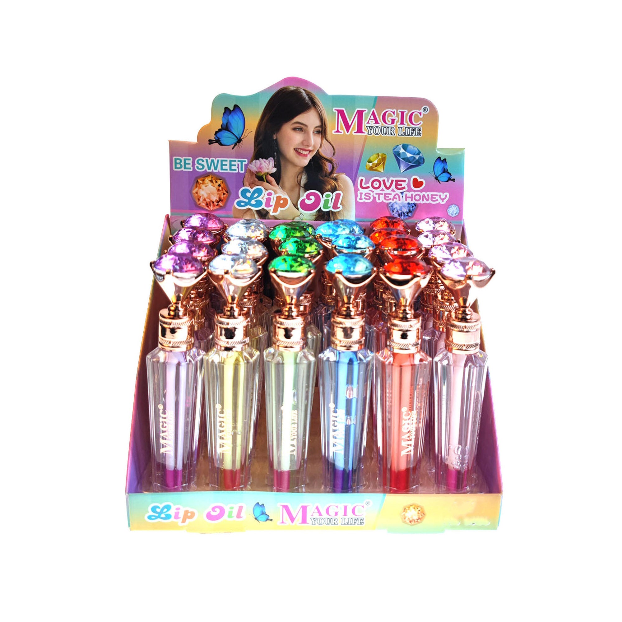 MAGIC YOUR LIFE DIAMOND LIP OIL LC66 (24PC) – Tapa Fashion