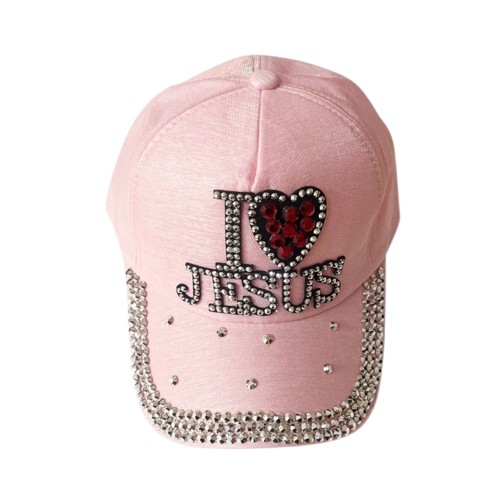 BLIING RHINESTONE I LOVE JESUS BASEBALL CAP SS41128-28 (12PC) – Tapa ...